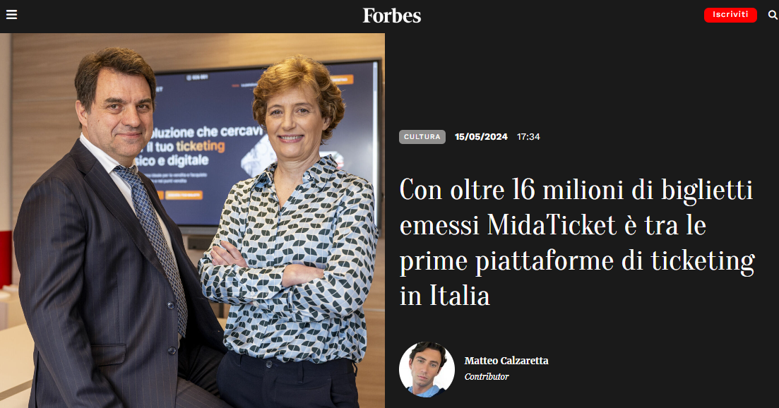 MidaTicket su Forbes | MidaTicket